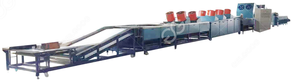 Automatic Mango Fruits Washing Waxing Drying Grading Line